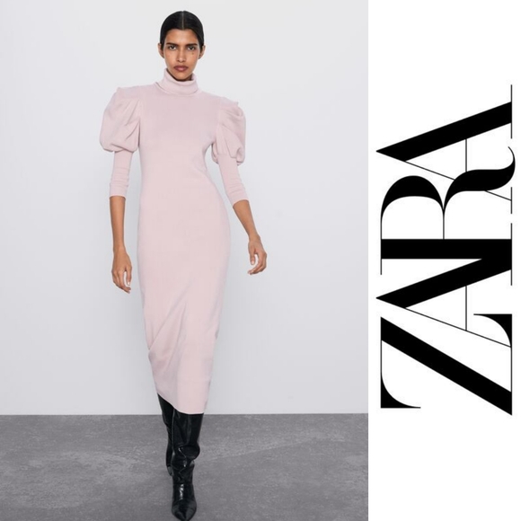 Zara | Dresses | Zara Balloon Sleeve Knit Dress | Poshmark